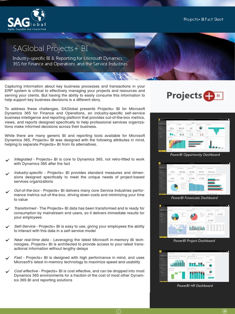 Projects Plus BI Factsheet | PDF | Finance & Money Management | Computers