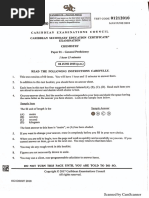 CSEC Chemistry Paper 2 May 2024 Solutions | PDF