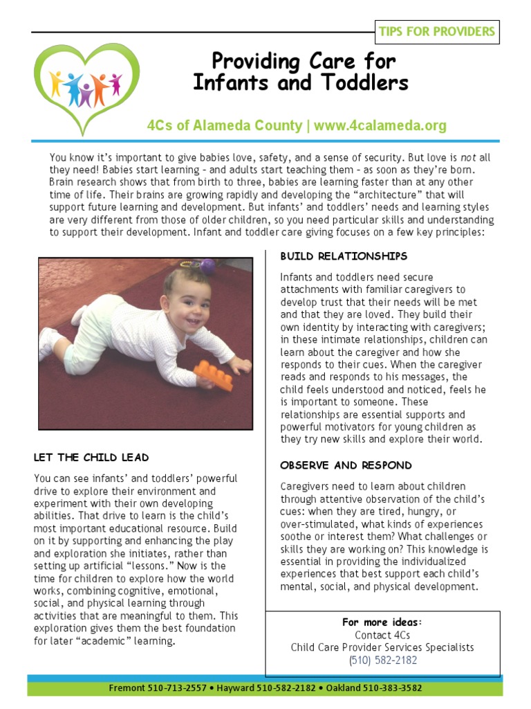 Providing Care For Infants and Toddlers | Download Free PDF ...