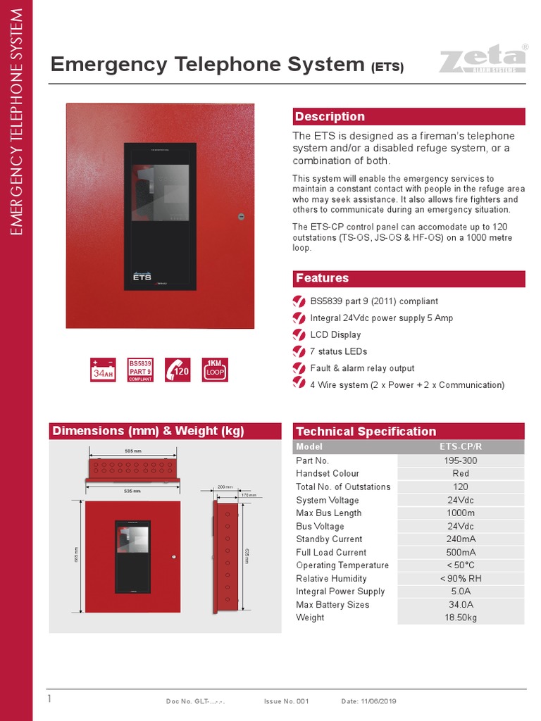 Emergency Telephone System: Description | PDF | Power Supply | Telephone