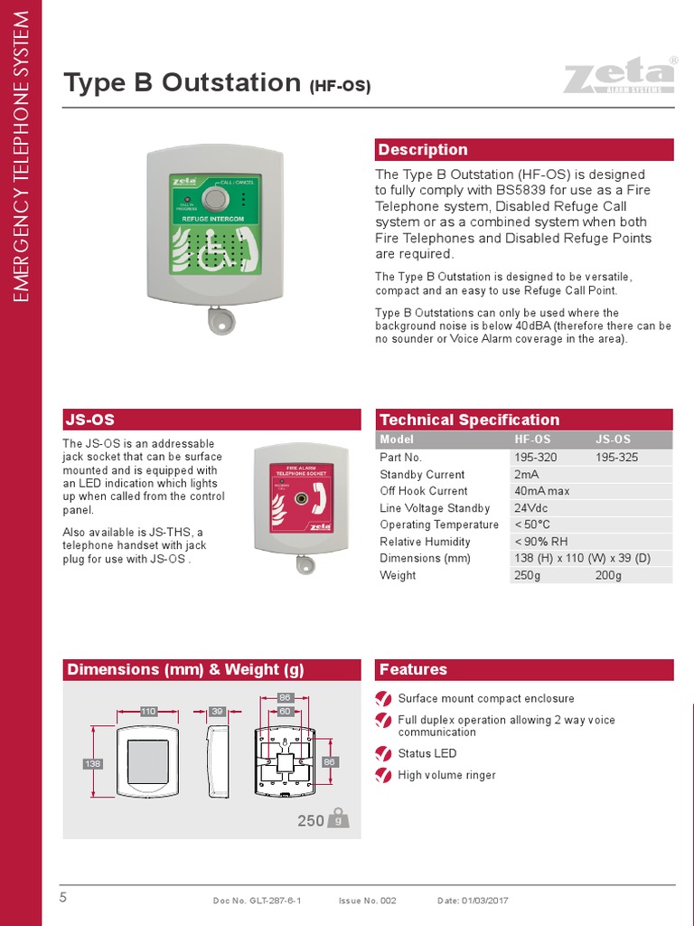 Type B Outstation: Description | PDF | Telephone | Equipment