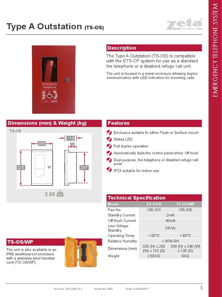 Type A Outstation: Description | PDF | Telephone | Equipment