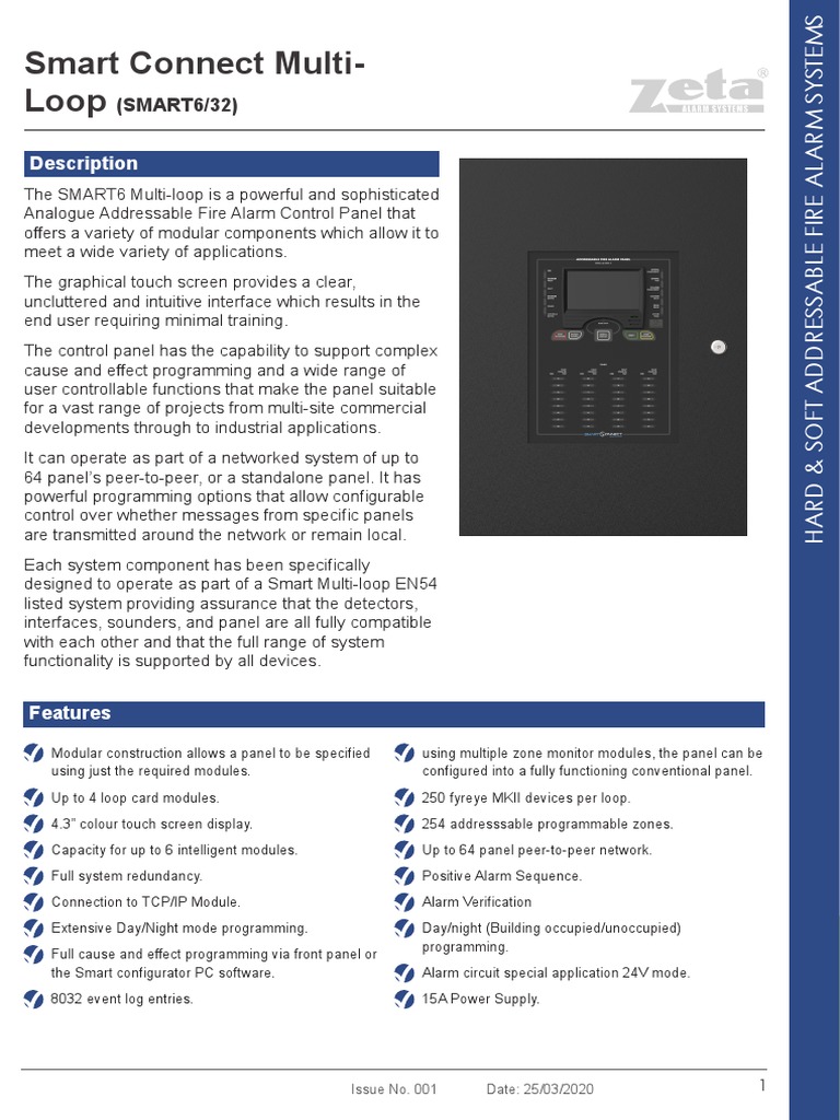 Overview of the SMART6 Multi-Loop Addressable Fire Alarm Control Panel ...