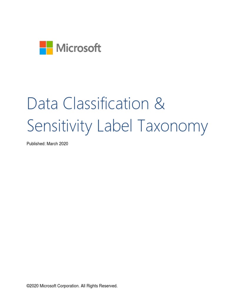 Data Classification & Sensitivity Label Taxonomy | PDF | Regulatory ...