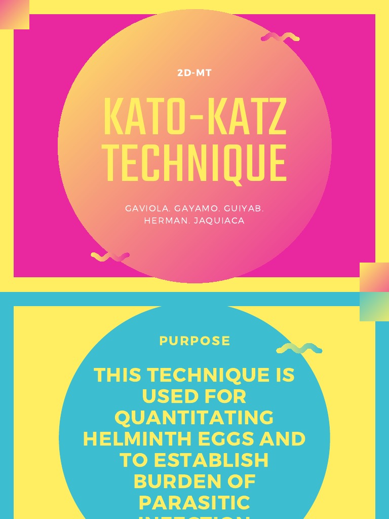 Kato-Katz Technique: Gaviola. Gayamo. Guiyab. Herman. Jaquiaca | PDF ...