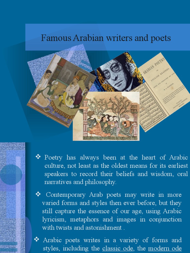Famous Arabian Writers and Poets | PDF | Poetry | Arabic