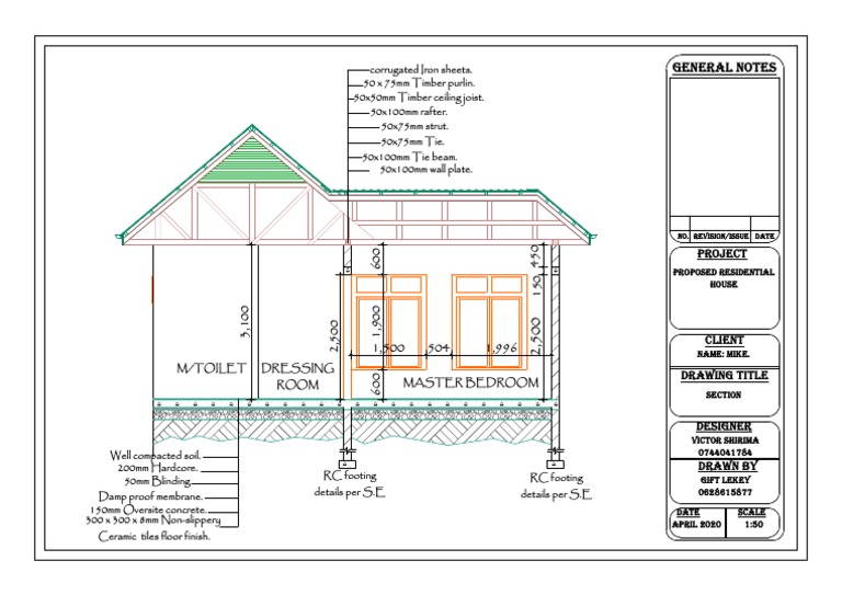 SECTION of Building Plan | PDF | Architectural Elements | Building ...