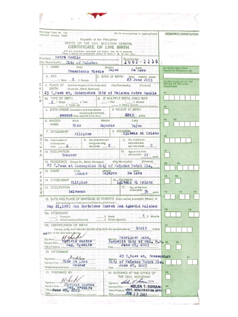 Municipal Form No. 102 PDF | PDF