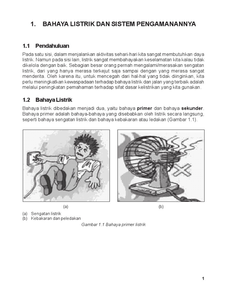 Bahaya Listrik Dan Sistem Pengamanannya | PDF