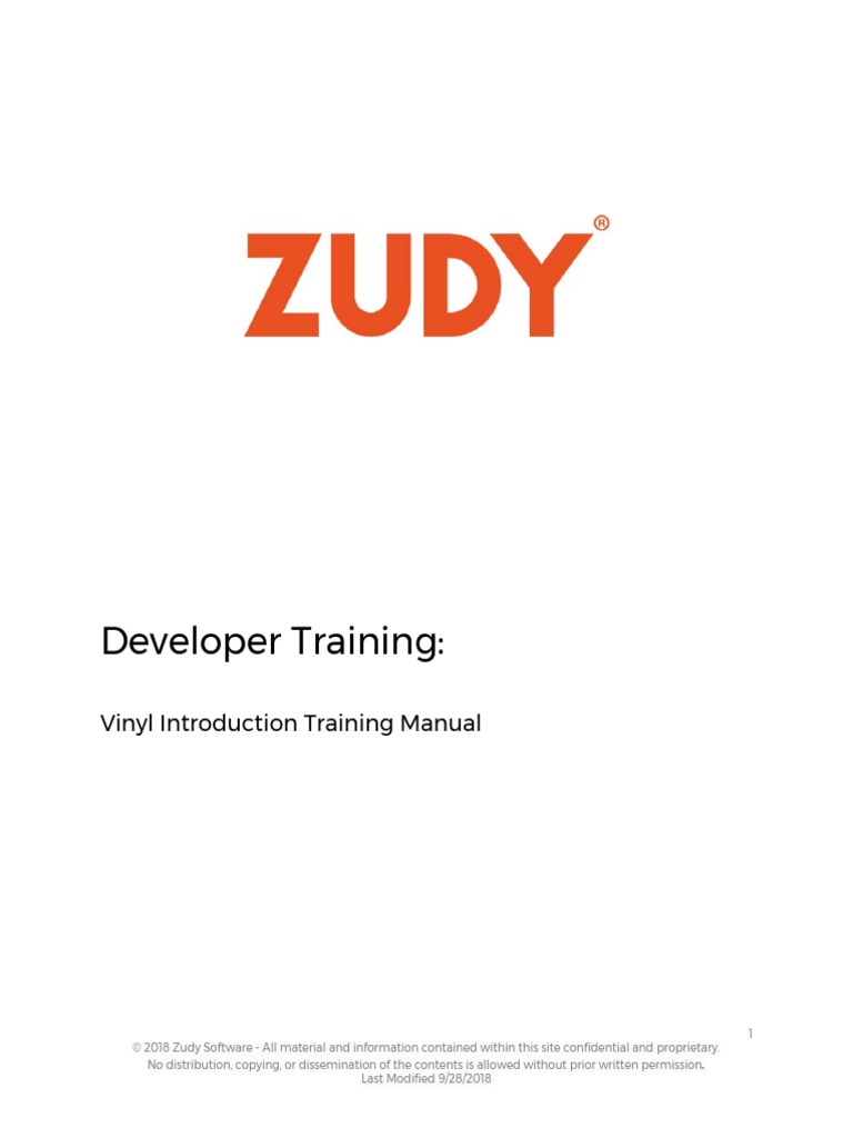 Developer Training:: Vinyl Introduction Training Manual | Download Free ...