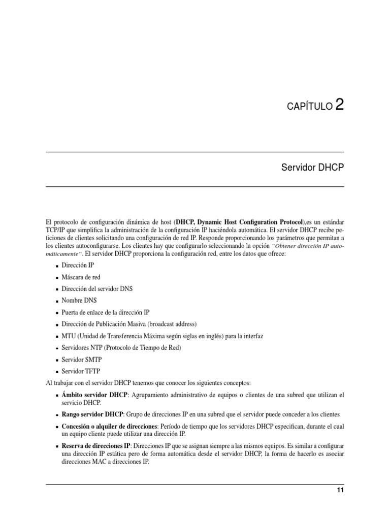DHCP | Descargar gratis PDF | Dirección IP | Protocolos de internet