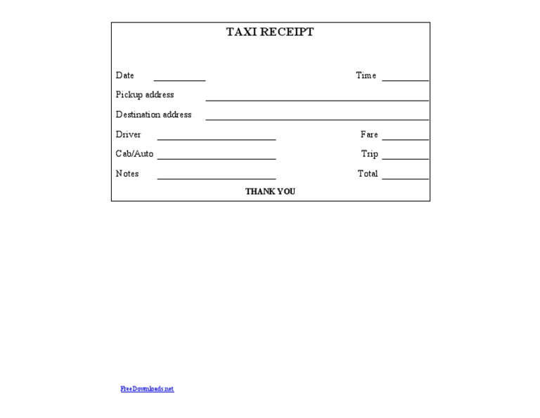 Taxi Bill Format | PDF