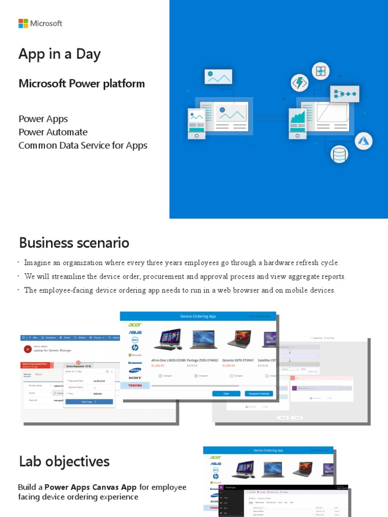 AppInADay Lab Introduction | PDF | Mobile App | Application Software