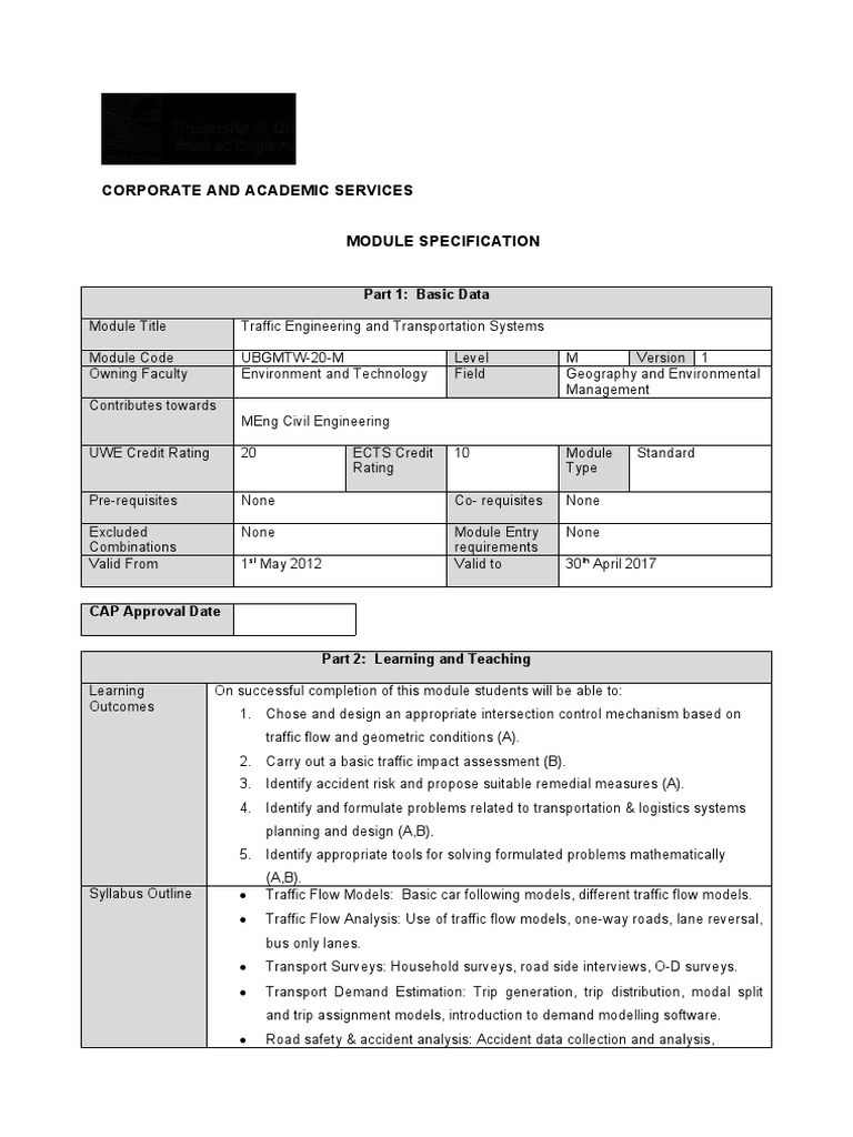 Traffic Engineering Module | PDF | Interchange (Road) | Traffic