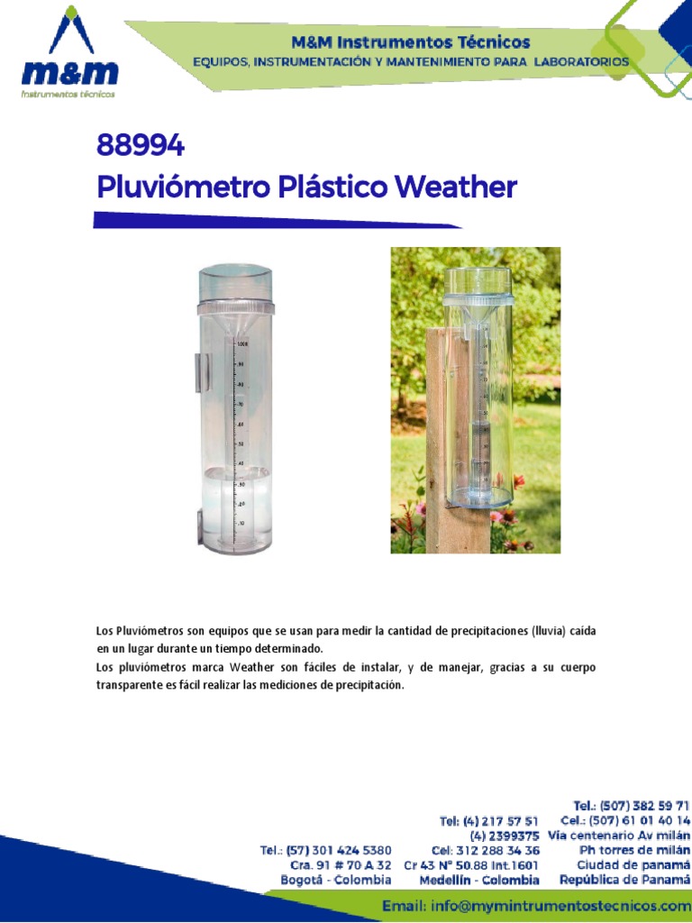 Pluviometro Weather PDF | PDF