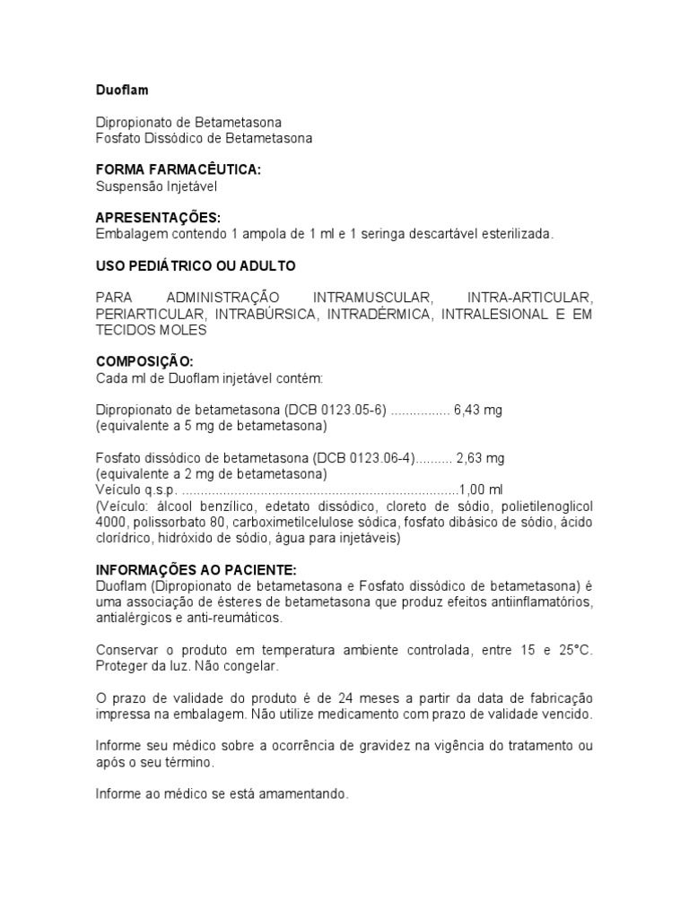 Duoflam | PDF | Tuberculose | Hipertensão