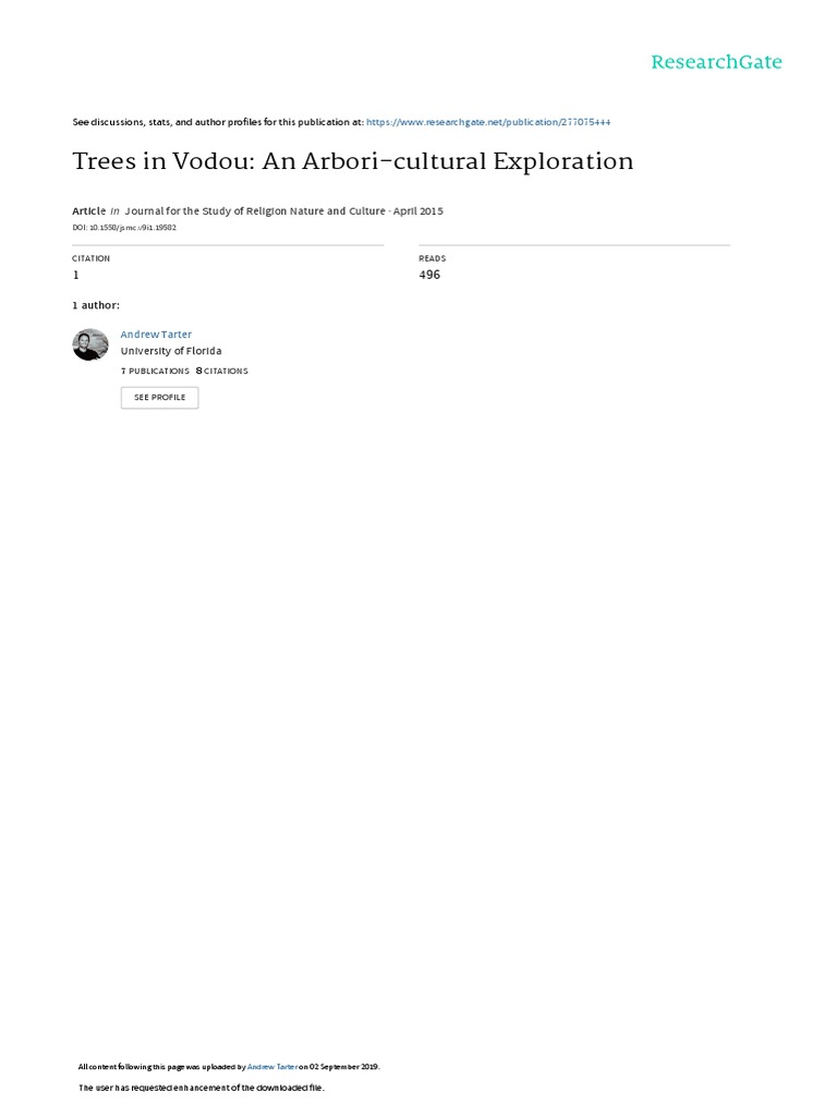 Trees in Vodou: An Arbori-Cultural Exploration: Journal For The Study ...