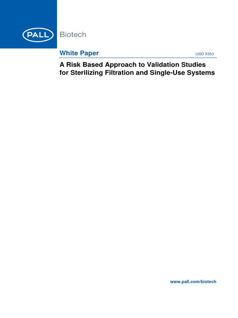 Pall - Single Use Systems | PDF | Sterilization (Microbiology) | Filtration