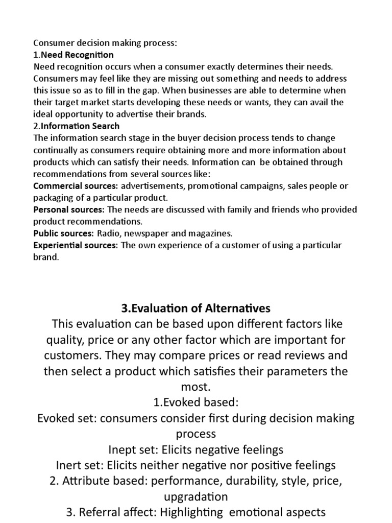 Consumer Decision Making Process | PDF | Consumer Behaviour | Brand