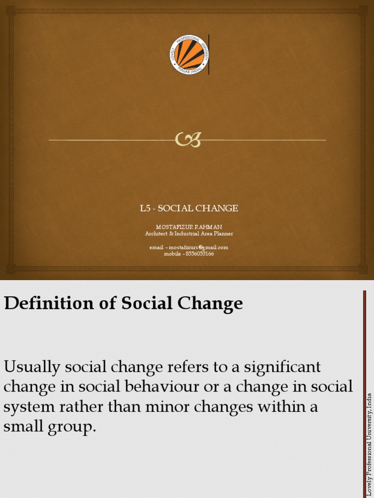 Lecture1-2 - 18527 - UNIT 1 SOCIAL CHANGE | PDF | Civilization | Society