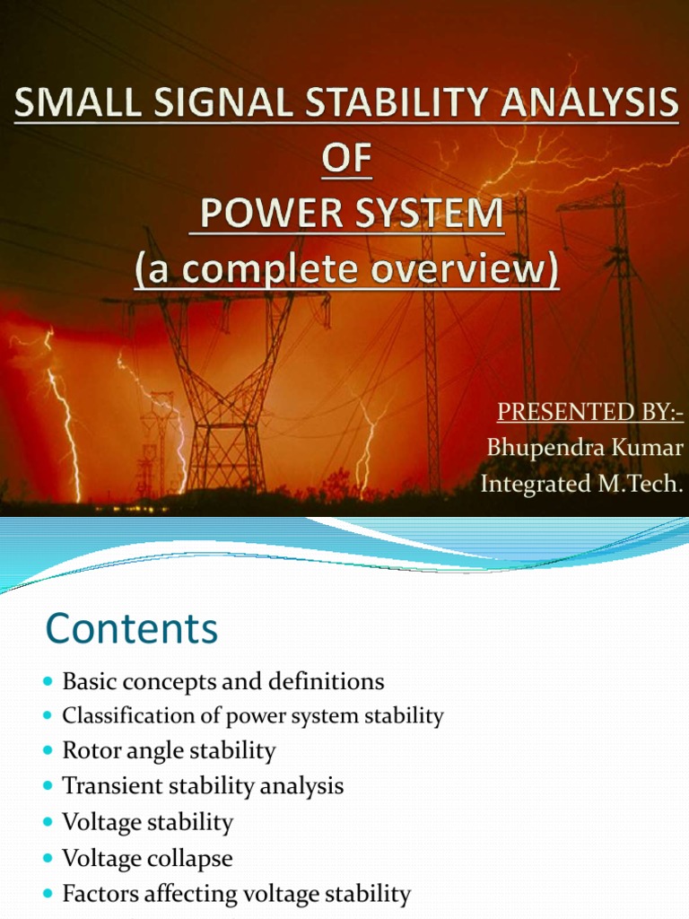 Power System Stability Guide | PDF | Stability Theory | Steady State