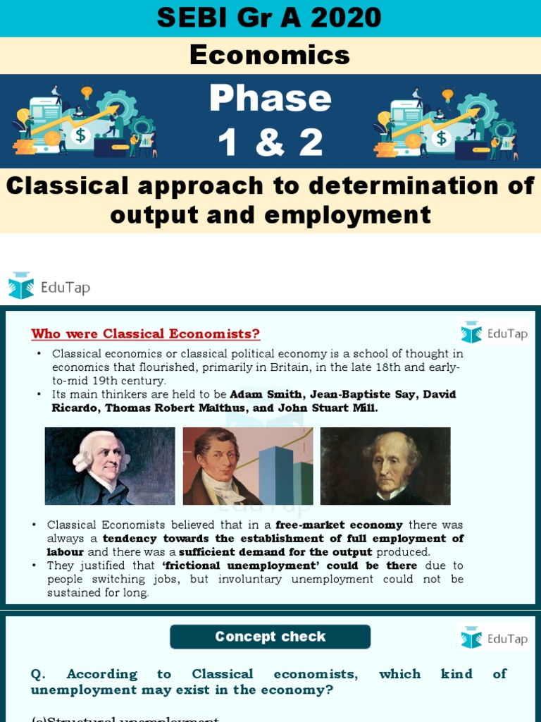 Phase 1 & 2: Classical Approach To Determination of Output and ...