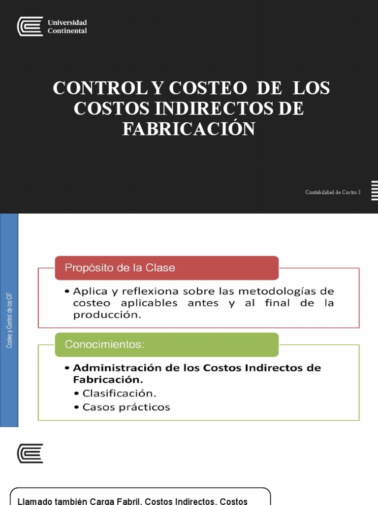 Tema 11 - Control y Costeo de Los CIF | PDF | Costo | Contabilidad de ...