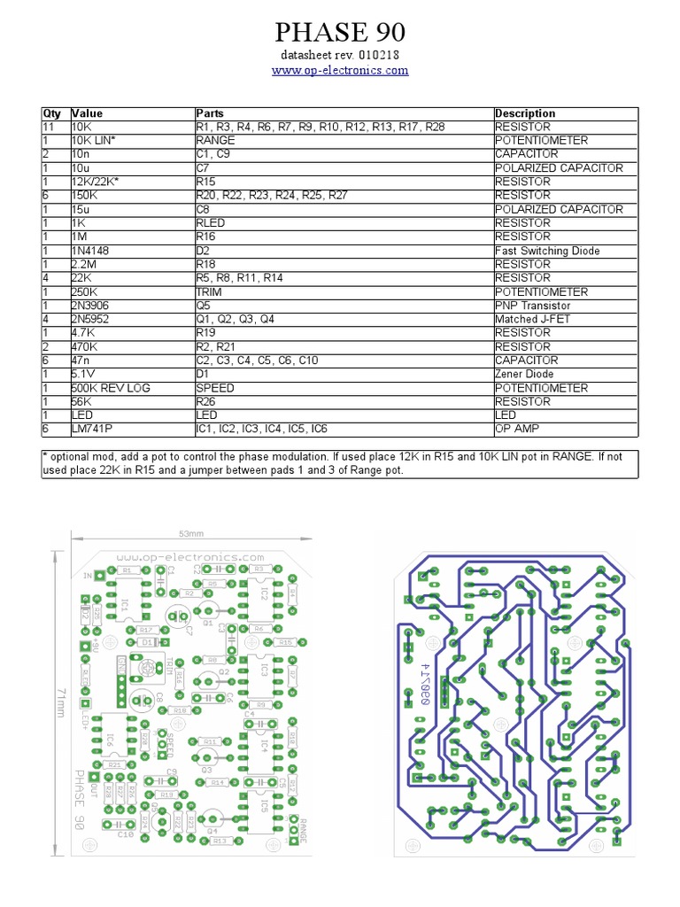 Datasheet Rev. 010218: Qty Value Parts Description | PDF | Analog ...