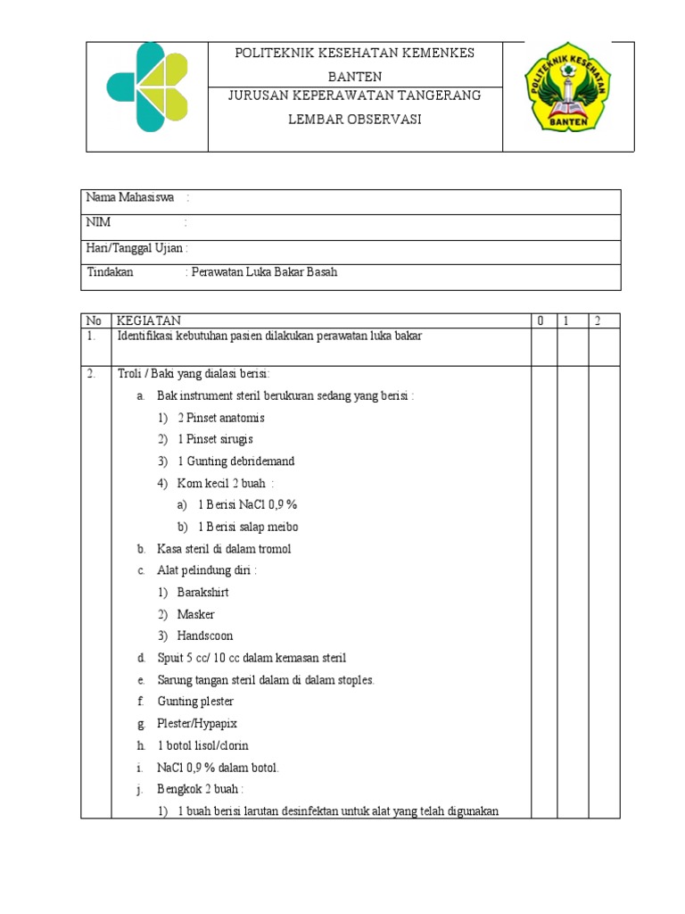 Panduan Perawatan Luka Bakar Basah | PDF