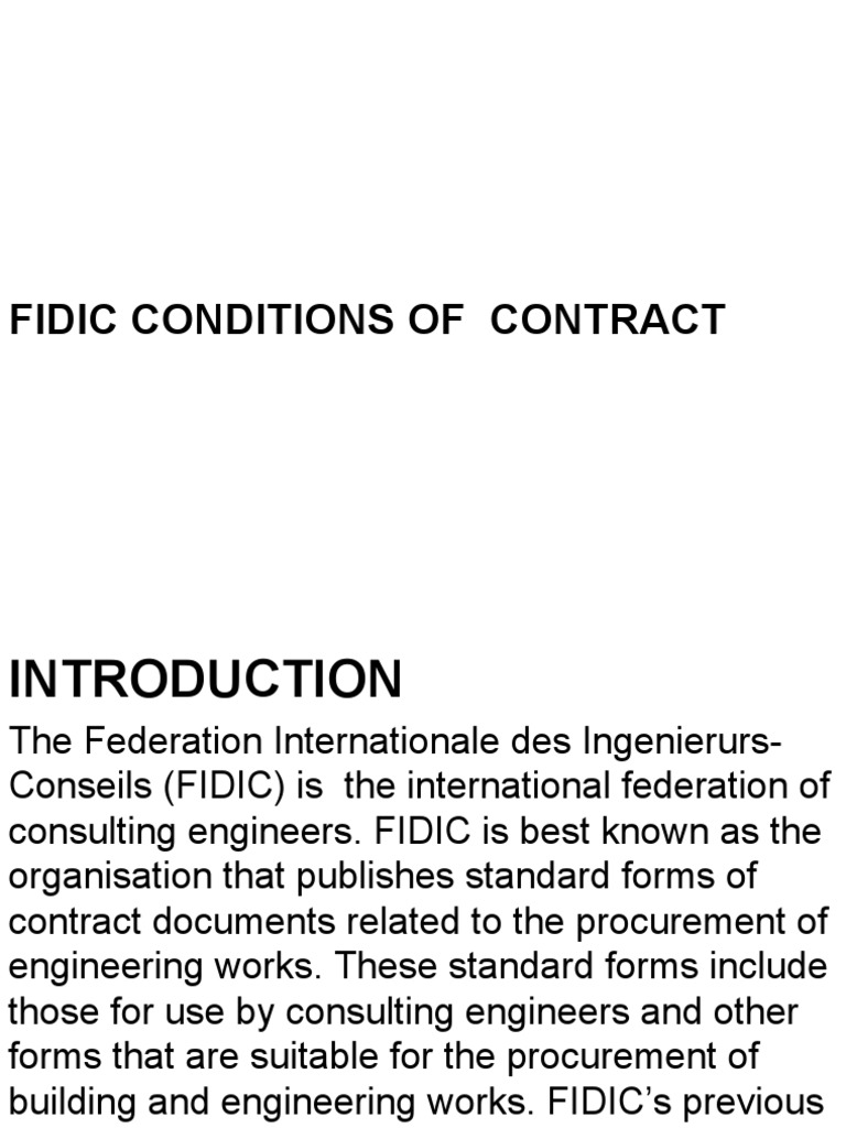 FIDIC Conditions of Contract Overview | PDF | Arbitration | Insurance