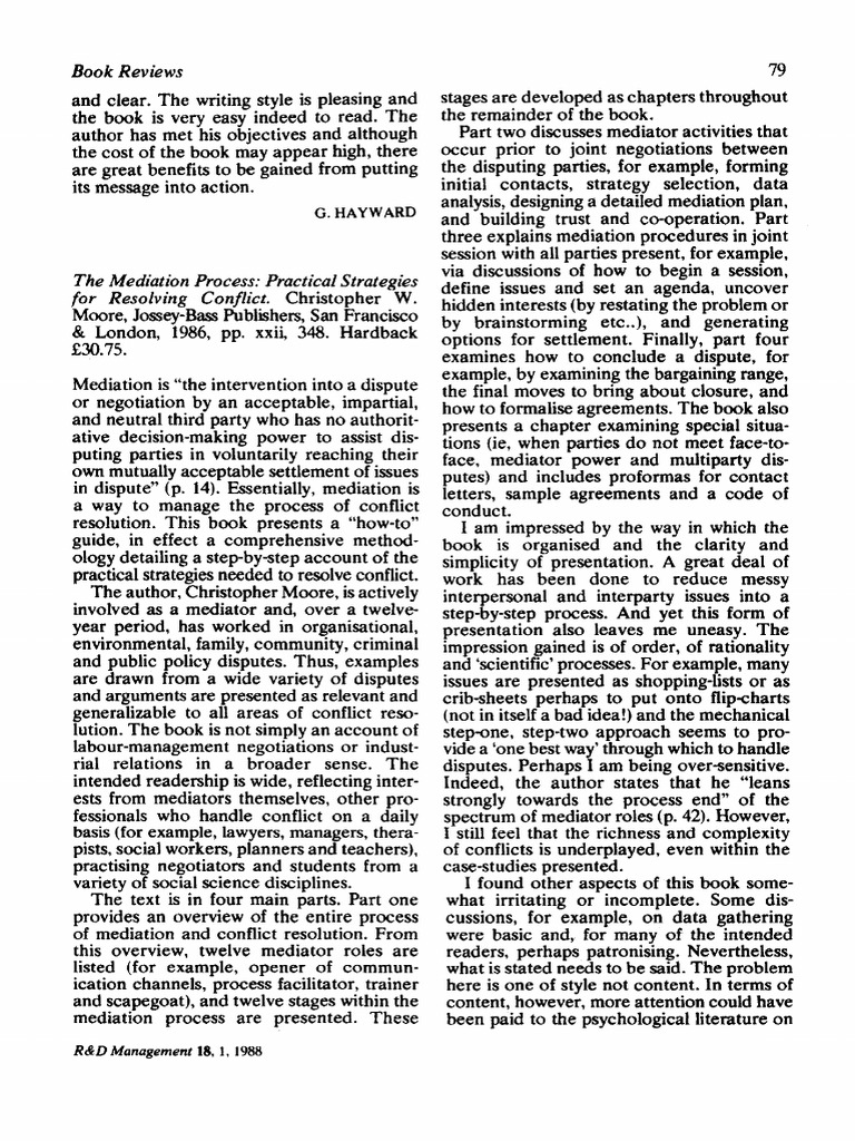 The Mediation Process Practical Strategi PDF | PDF | Mediation ...