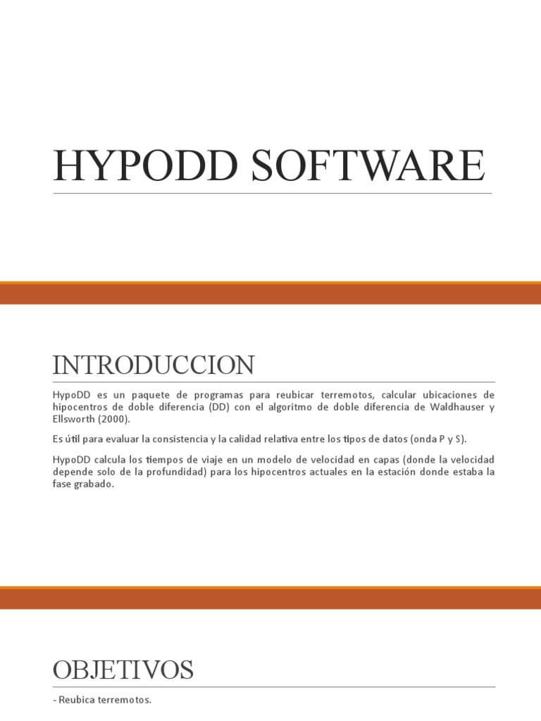 HYPODD SOFTWARE Miau | PDF | Temblores | Software