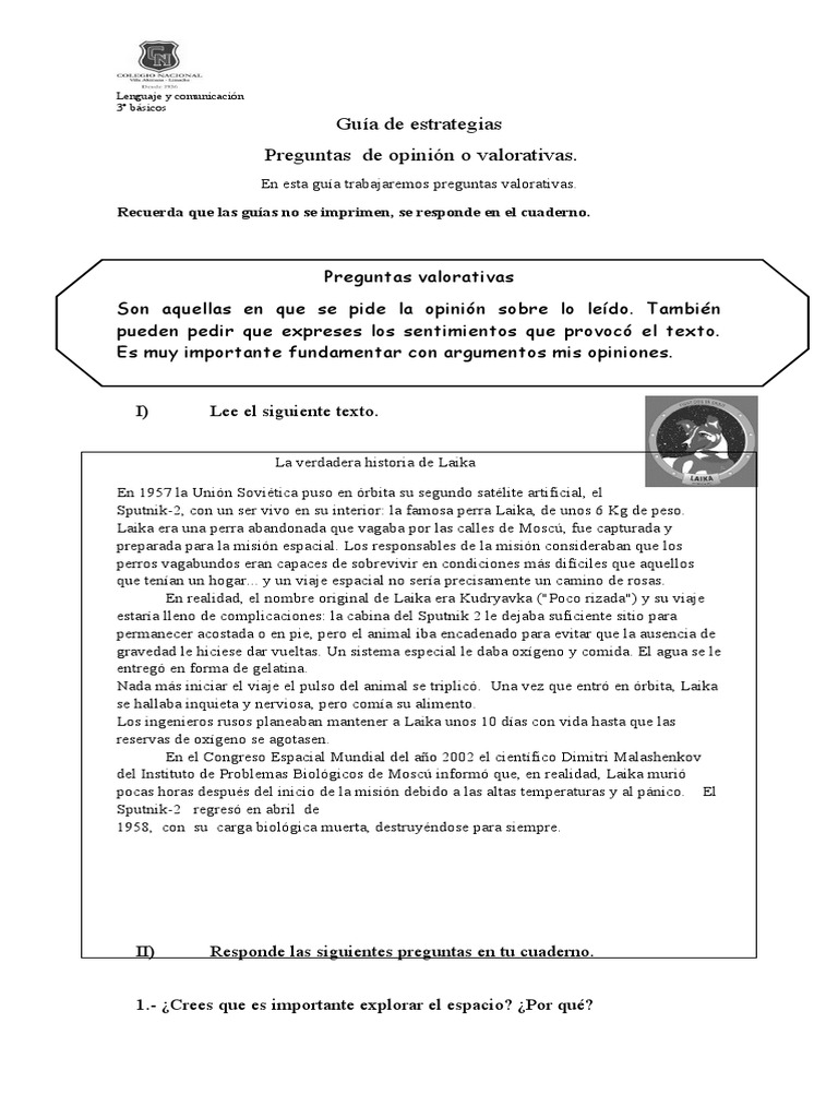 Guía 4 Estrategias de Comprensión Lectora. | PDF | Espacio exterior ...