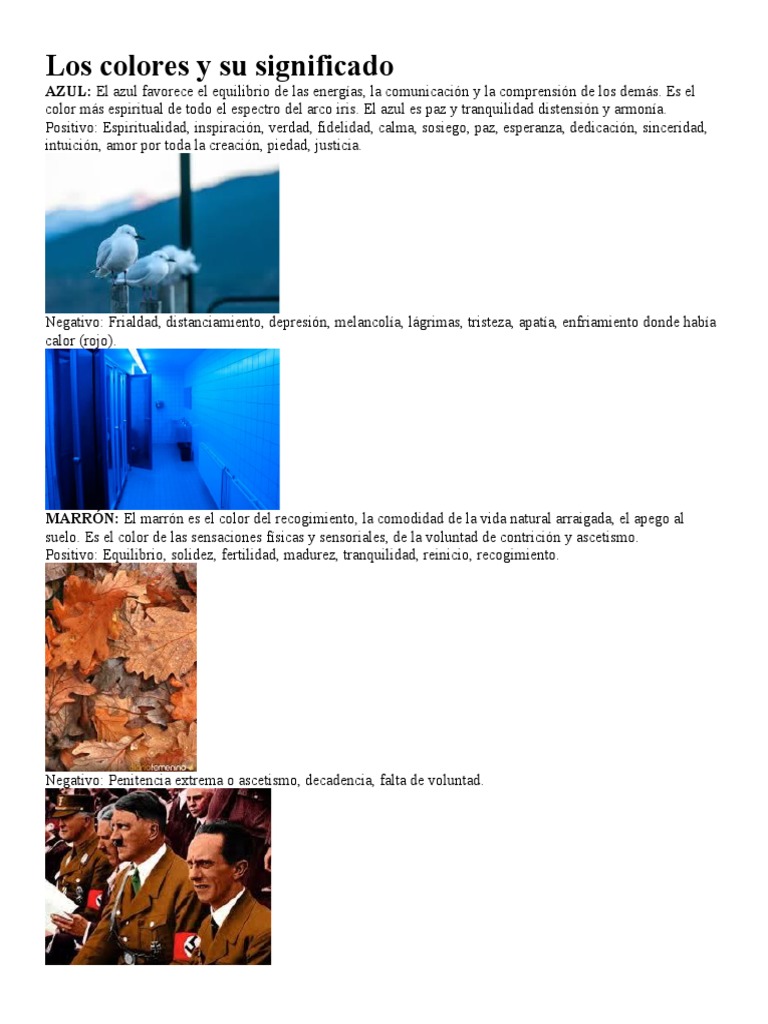 Los Colores y Su Significado | PDF | Color | Amor