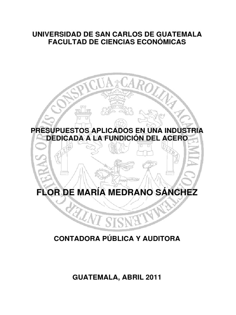 03 - 3745 Tesis II de Presupuestos. USAC | PDF | Presupuesto | Acero