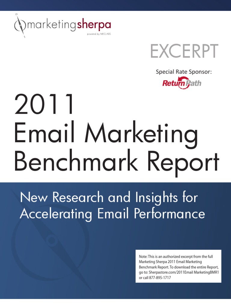 2011 Email Marketing Benchmark Report (Excerpt) | PDF | Benchmarking ...