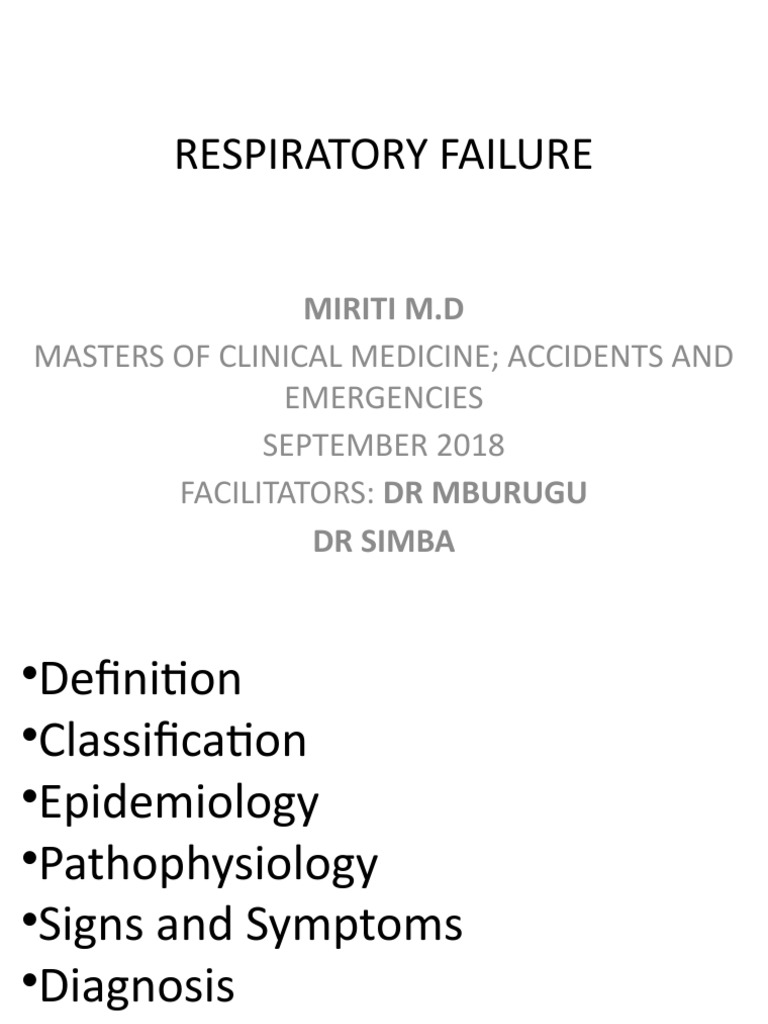 Respiratory Failure | PDF | Respiratory System | Lung