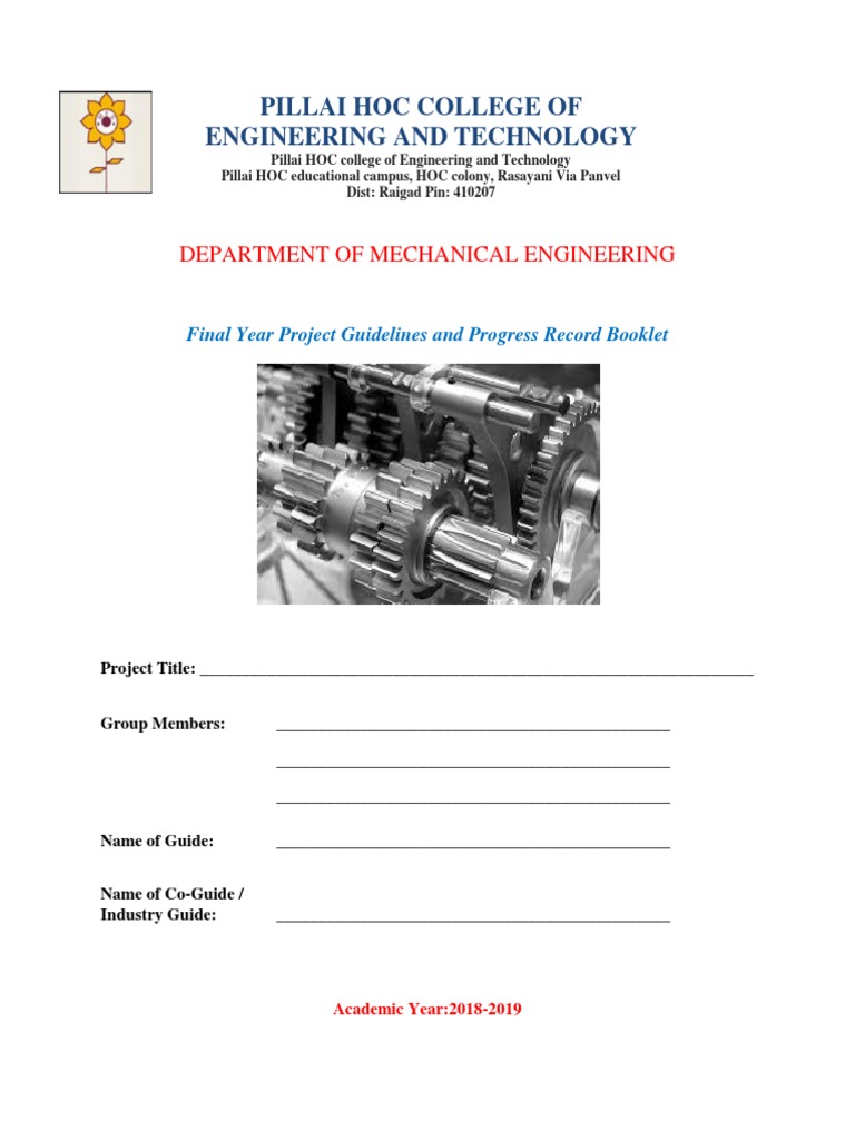 Mechanical Engineering Project Guidelines | PDF | Thesis | Engineering