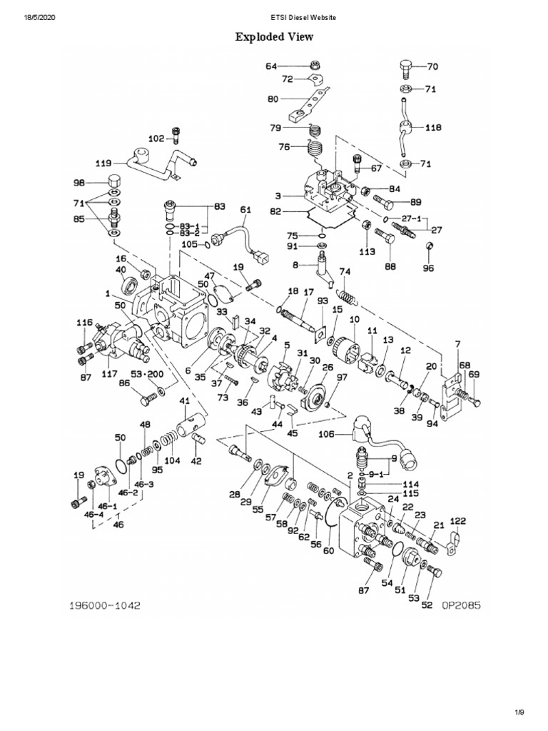 Bosch Diesel Injection Pump Parts List | PDF | Washer (Hardware) | Screw