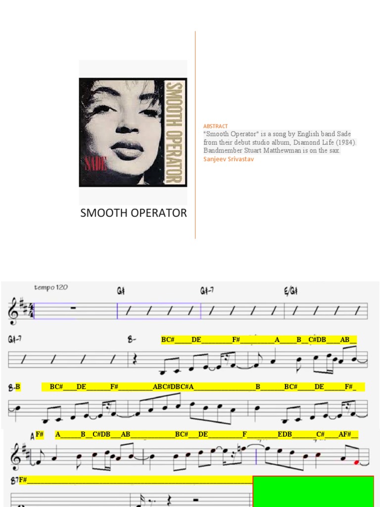 Smooth Operator - Original | PDF | English Music | Songs Written