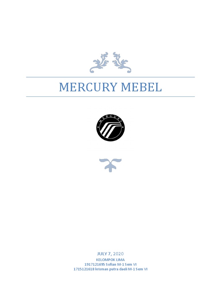 Usaha Mebel Mercury: Peluang dan Produk | PDF | Seni
