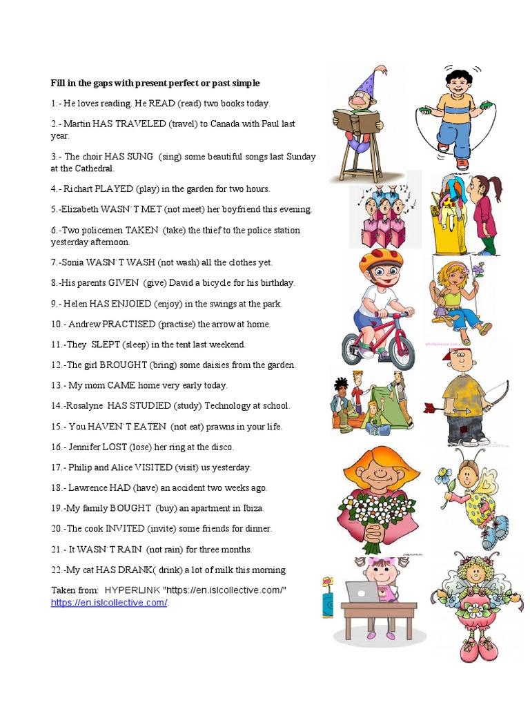 Present-Perfect-Vs-Past-Simple Activity | PDF