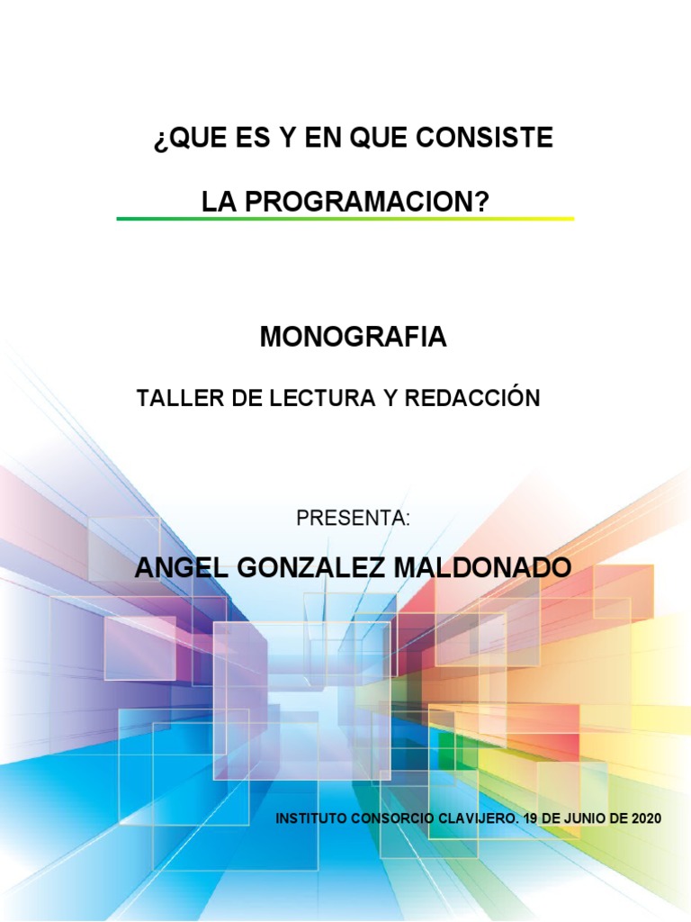 Monografia - Que Es La Programacion | PDF | Lenguaje de programación | Programa de computadora