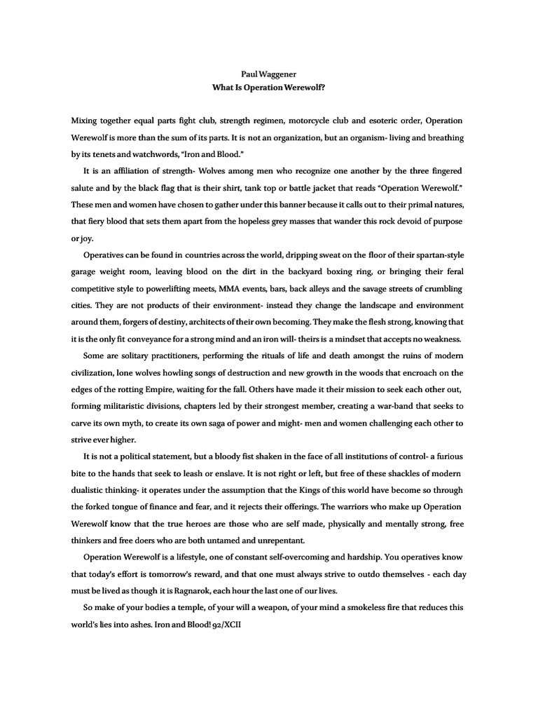 What Is Operation What Is Operation Werewolf? Werewolf? | PDF