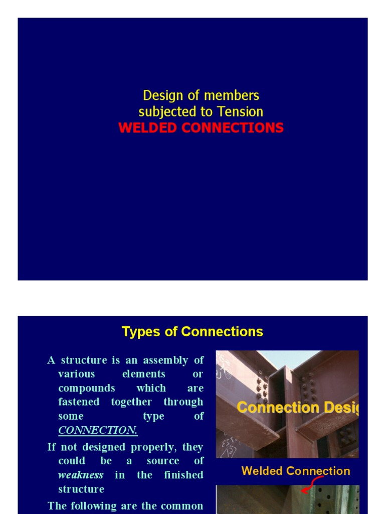 Welded Connections | PDF | Welding | Construction