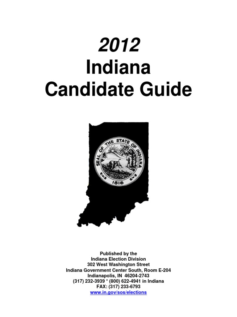 2012 Indiana Candidate Election Guide | PDF | Absentee Ballot | Elections