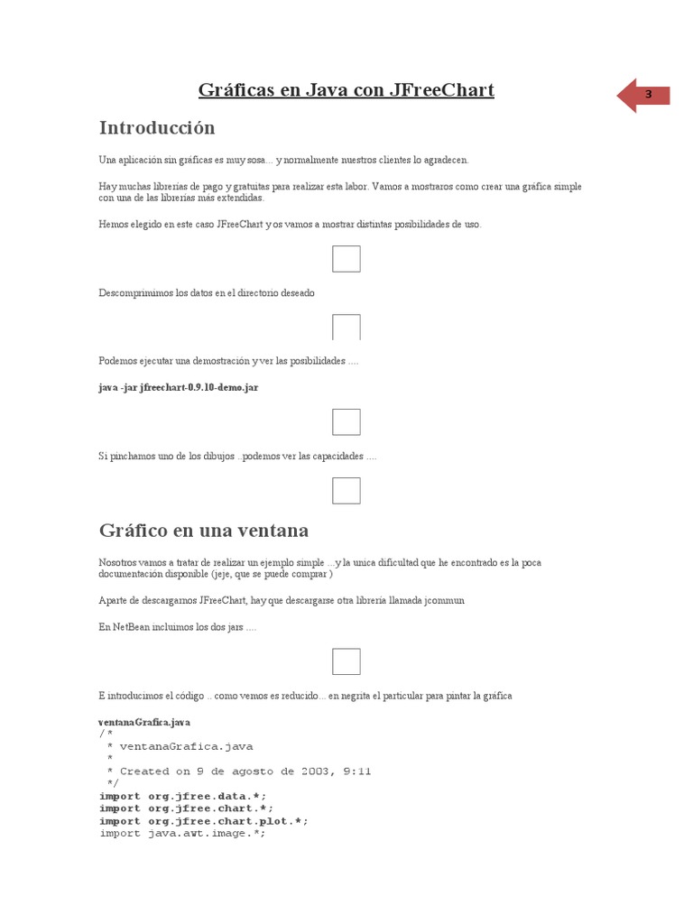 Gráficas Java con JFreeChart | PDF | Java (lenguaje de programación) | Informática