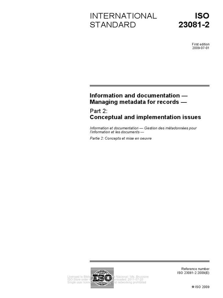 ISO23081 | PDF | Metadata | Interoperability