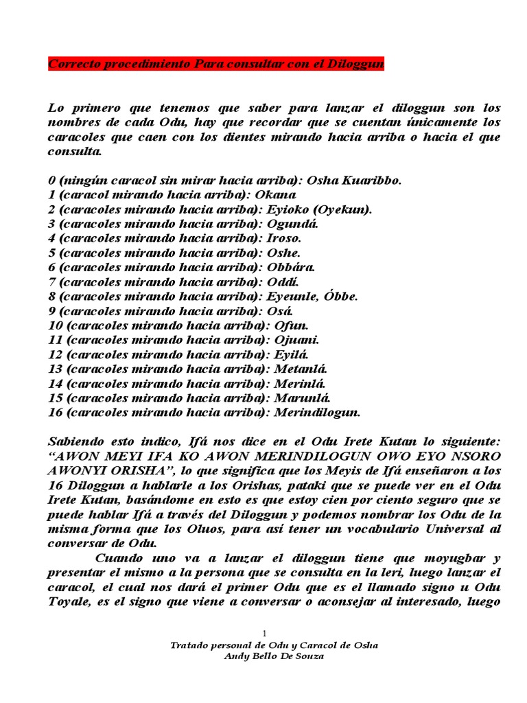 Diloggun Didáctico | PDF | Santeria | Religión y creencia