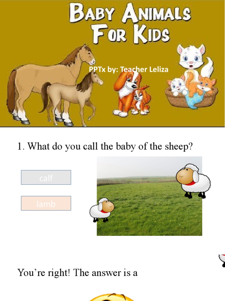 ANIMALS Mother and Babies Interactive Activity by Teacher Leliza | PDF ...